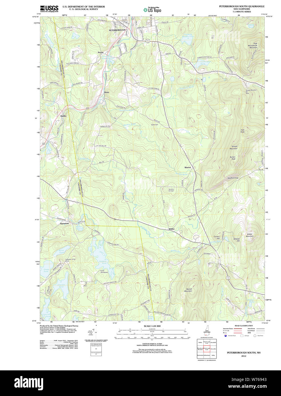 Peterborough map Cut Out Stock Images & Pictures - Alamy