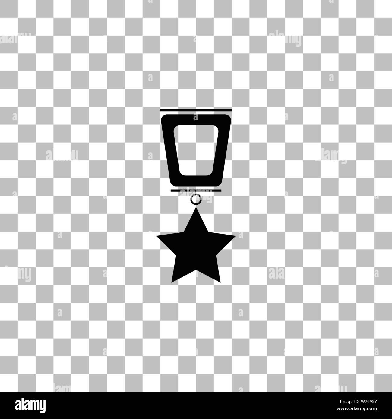 Award. Black flat icon on a transparent background. Pictogram for your ...