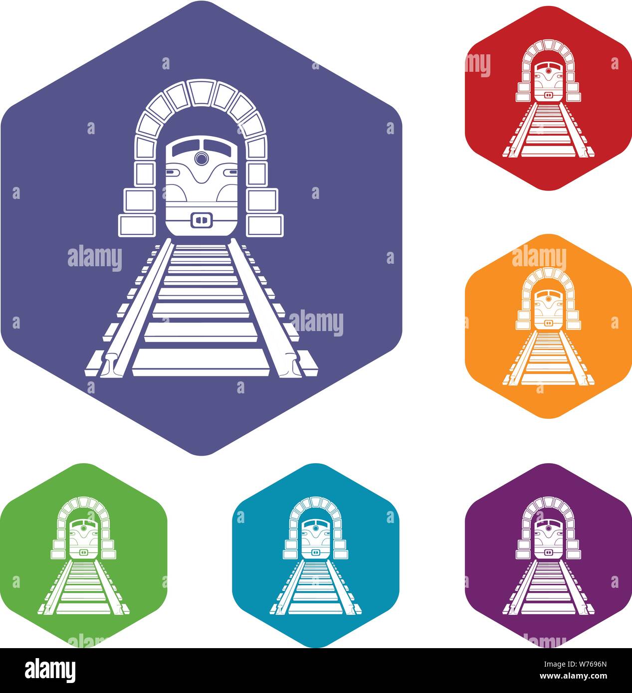 Railway tunnel icon, simple style Stock Vector Image & Art - Alamy