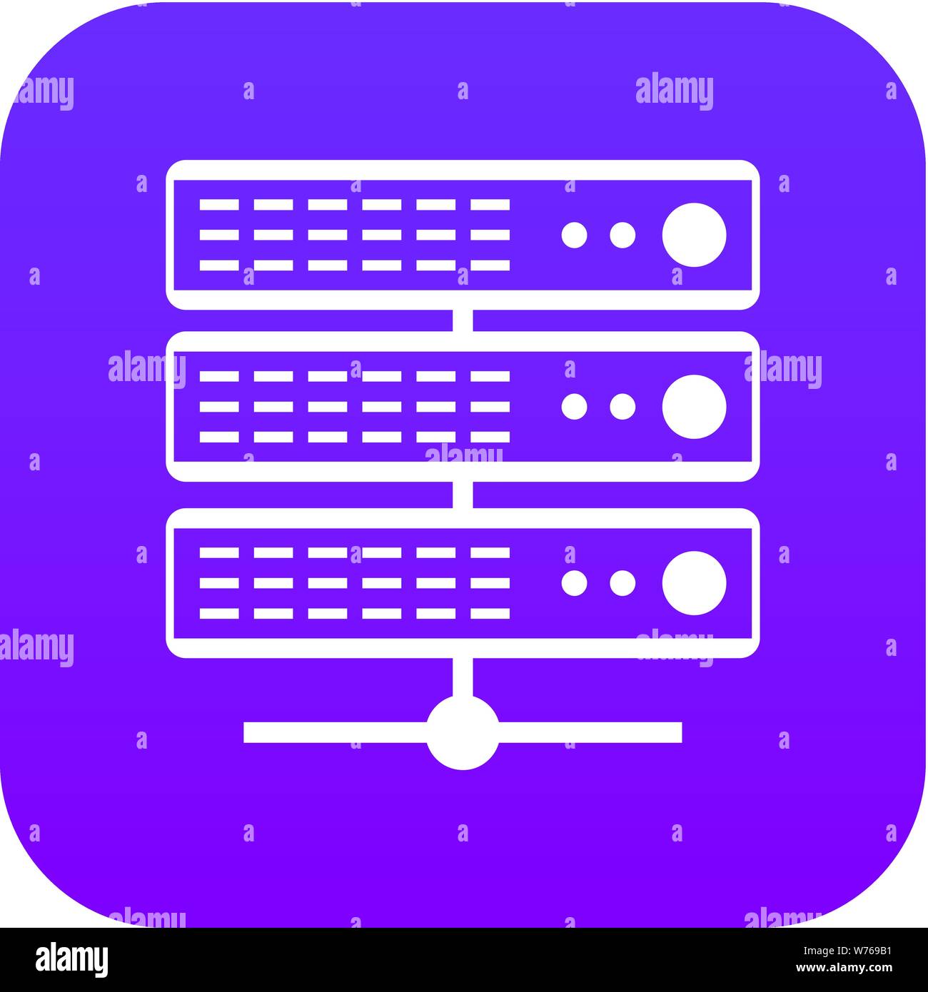 Servers icon digital purple Stock Vector Image & Art - Alamy