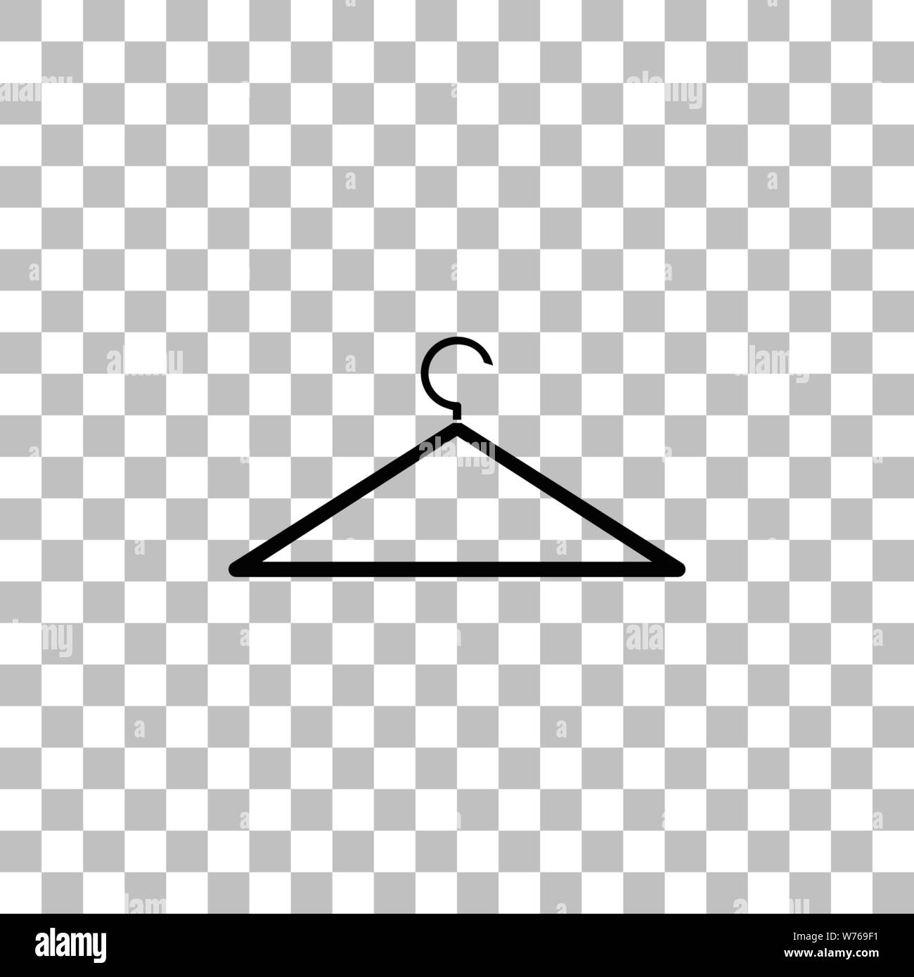 Hanger. Black flat icon on a transparent background. Pictogram for your ...