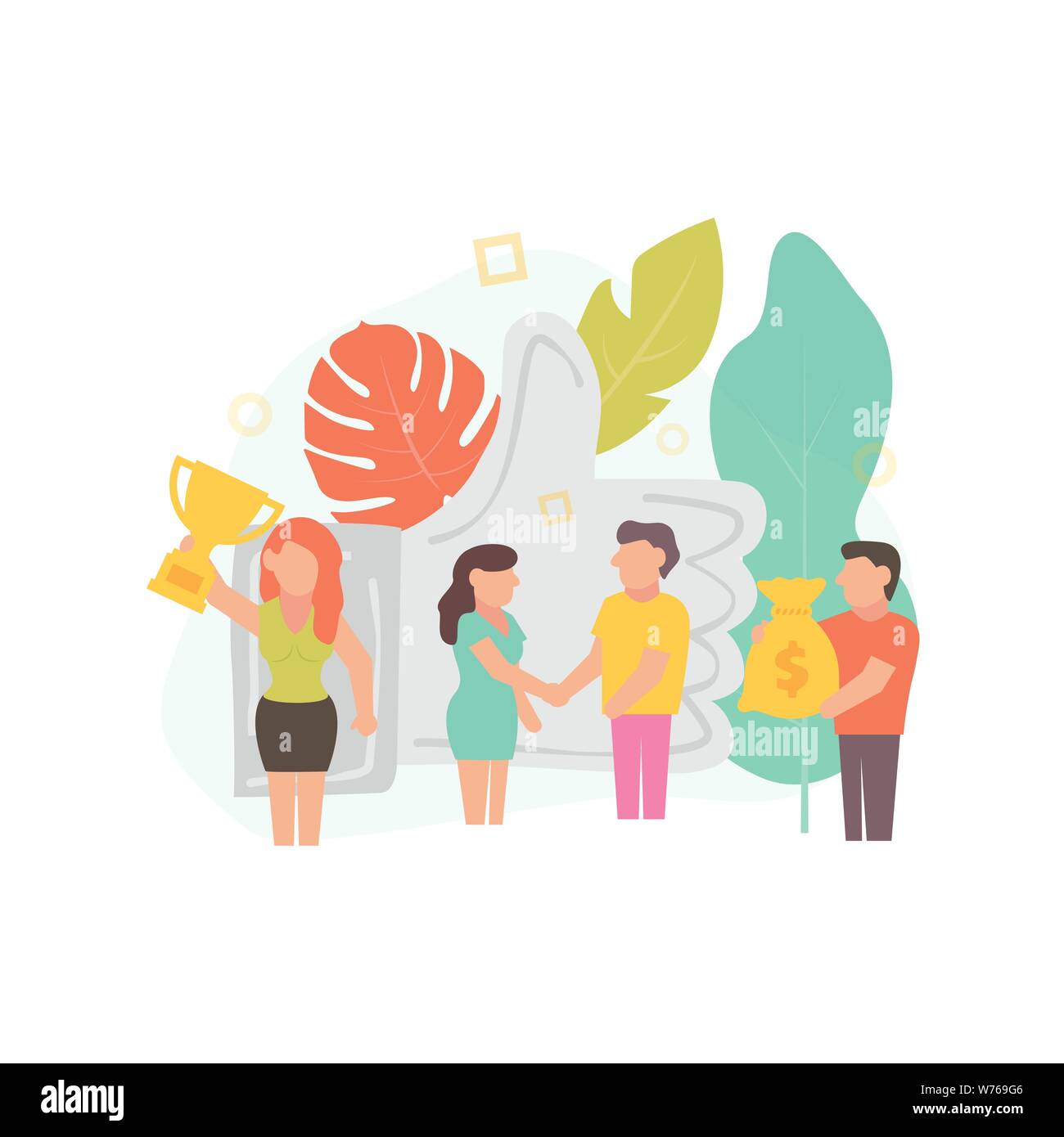 Performance concept Vector illustration in flat style Stock Vector ...