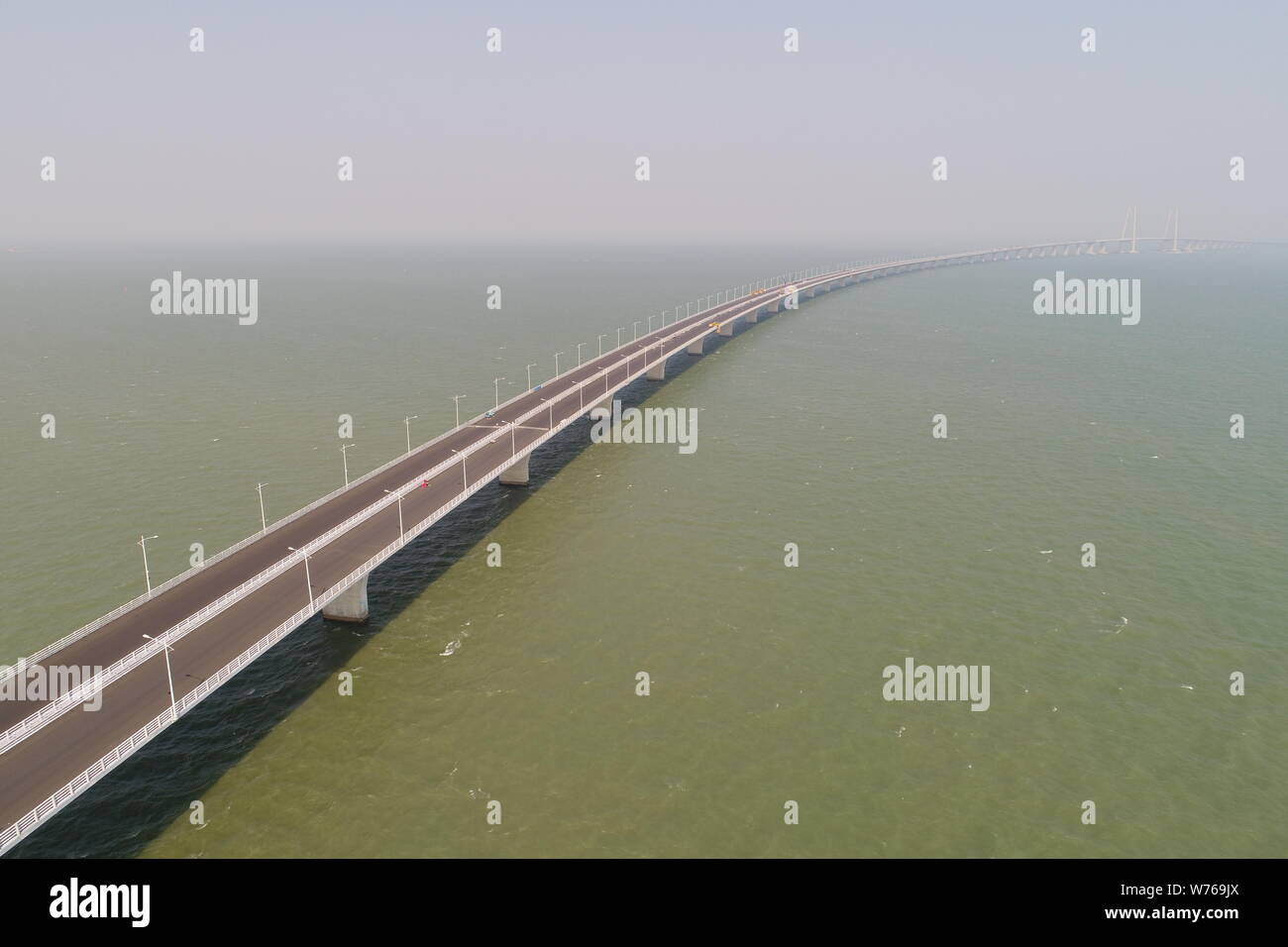 Aerial view of world's longest cross-sea bridge, the Hong Kong-Zhuhai ...