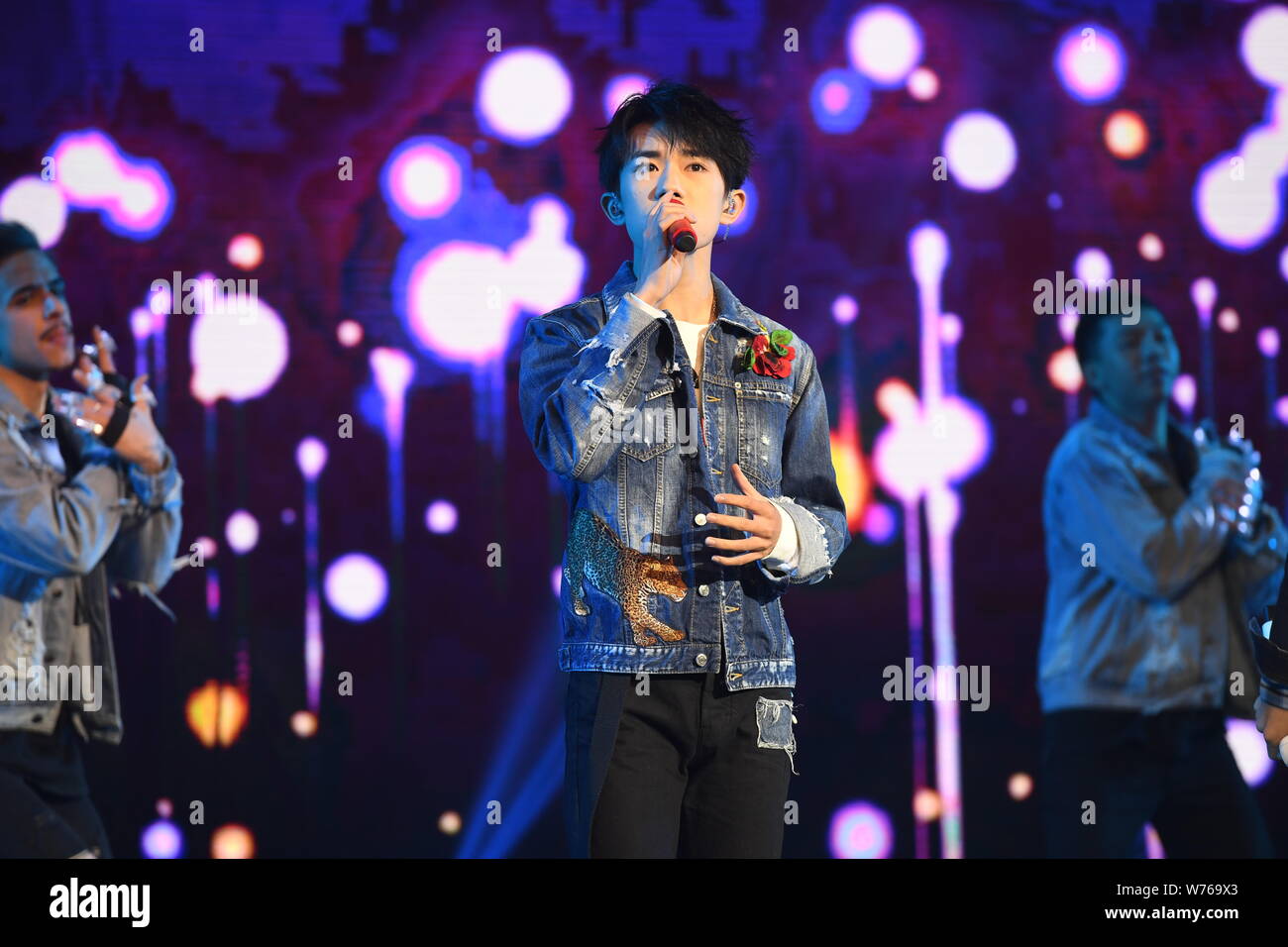Jackson Yee or Yi Yangqianxi of Chinese boy group TFBoys performs ...