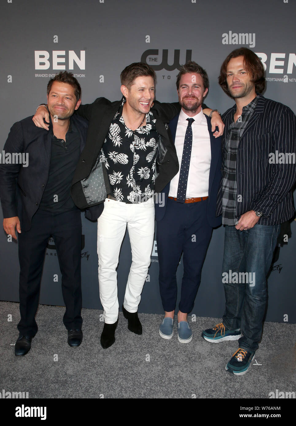 Beverly Hills, Ca. 4th Aug, 2019. Misha Collins, Jensen Ackles, Stephen ...