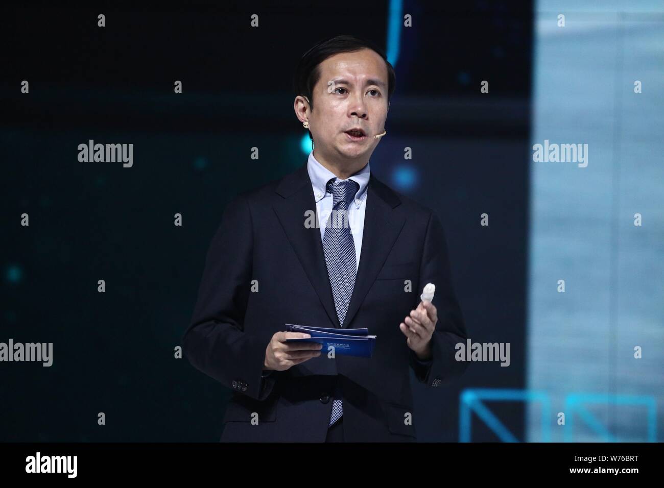 Daniel Zhang Yong, CEO of Alibaba Group, introduces its artificial ...