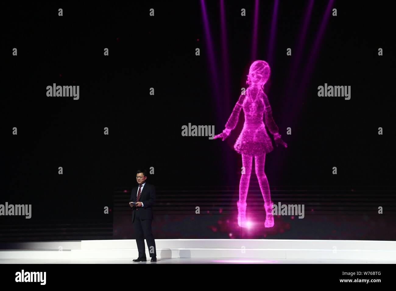 Shen Xiangyang, senior global vice president of Microsoft, introduces ...