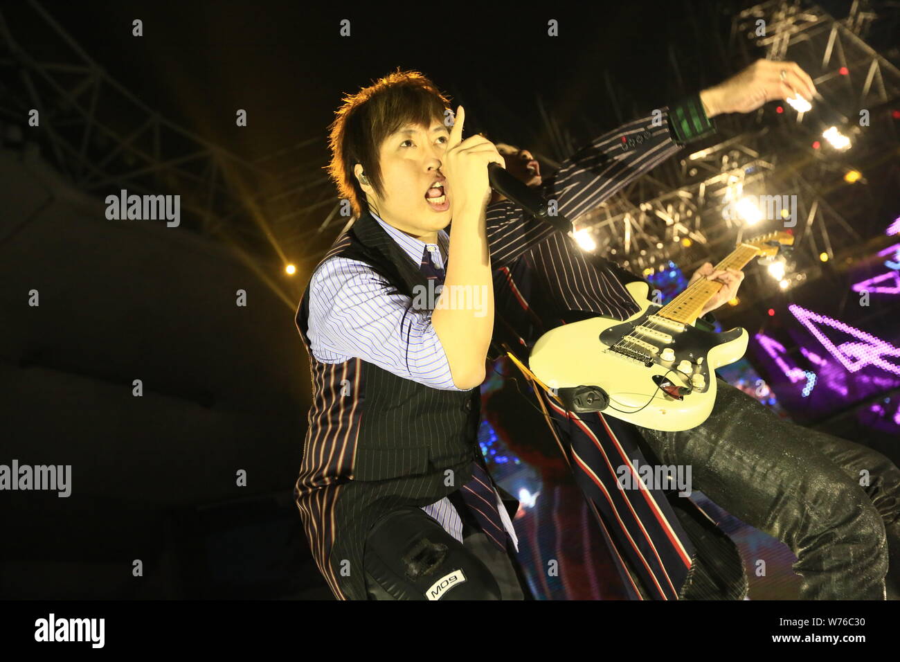 Chen Hsin-hung, better known by his stage name Ashin, of Taiwanese rock ...