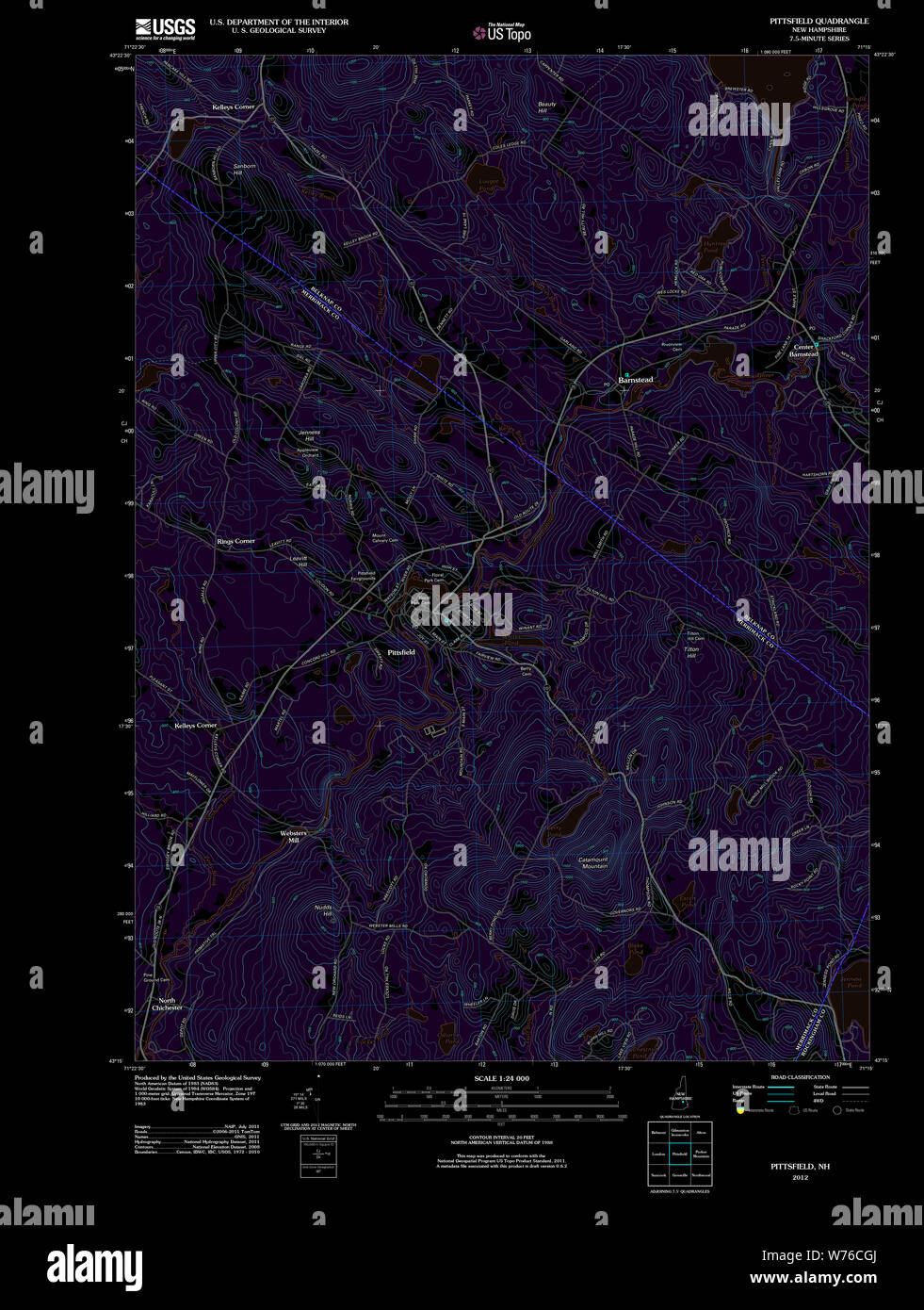 Pittsfield new hampshire map hi-res stock photography and images - Alamy