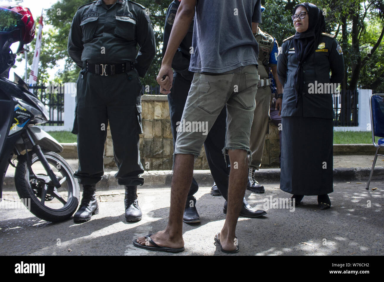August 5, 2019, Lhokseumawe, Aceh, Indonesia: Violators of Islamic ...
