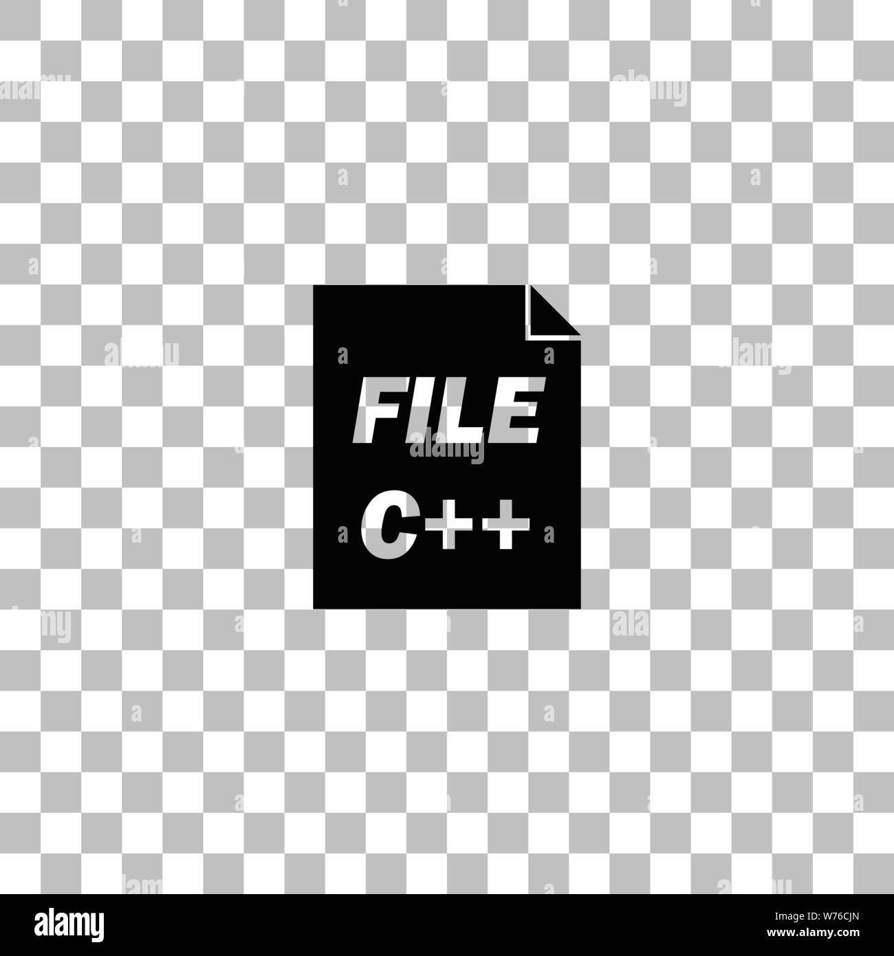 C file. Black flat icon on a transparent background. Pictogram for your ...