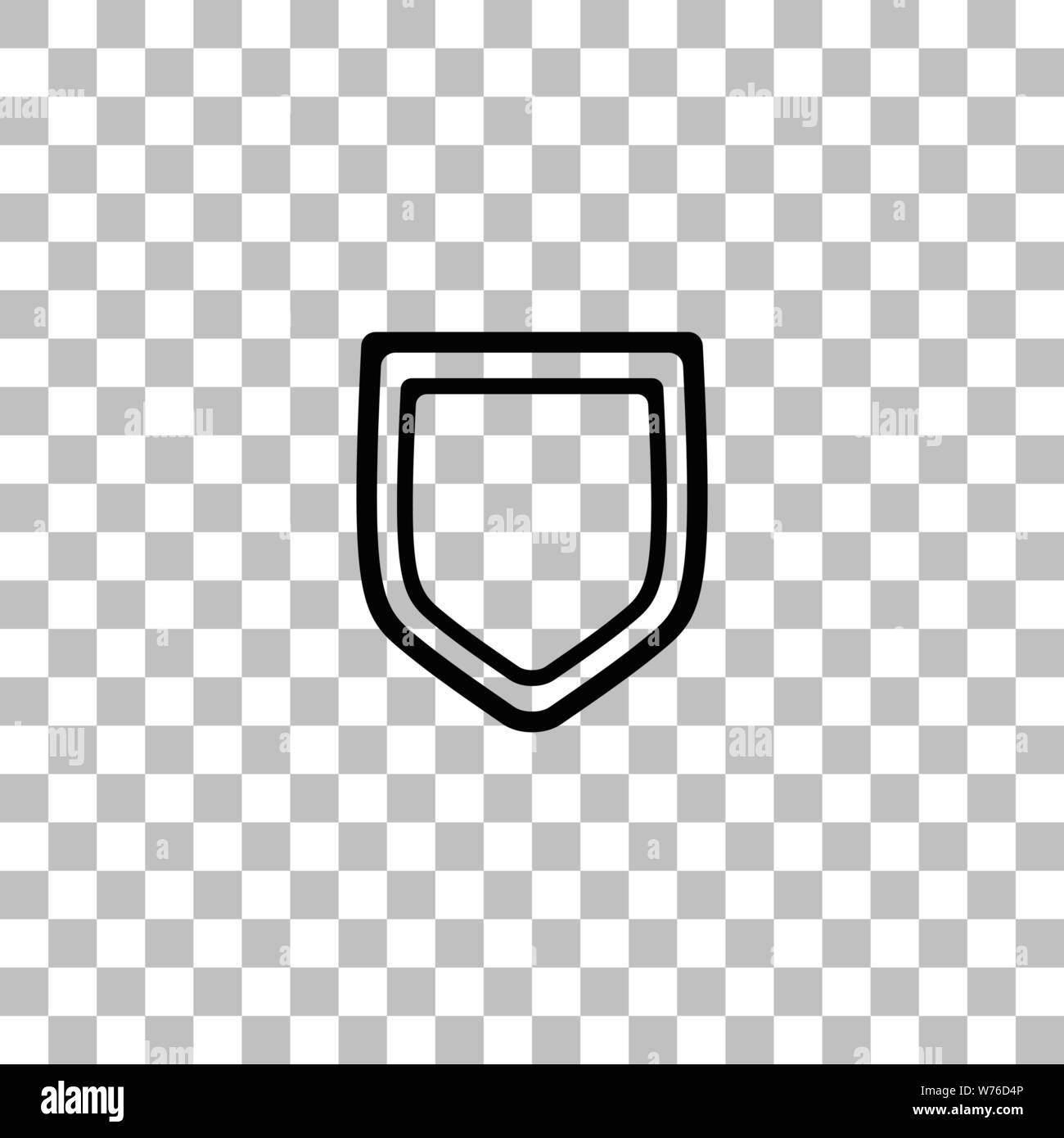 shield. Black flat icon on a transparent background. Pictogram for your ...