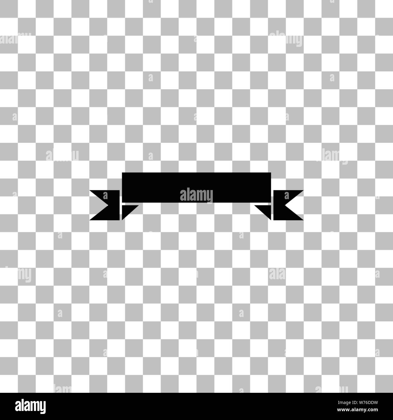 Ribbon. Black flat icon on a transparent background. Pictogram for your ...