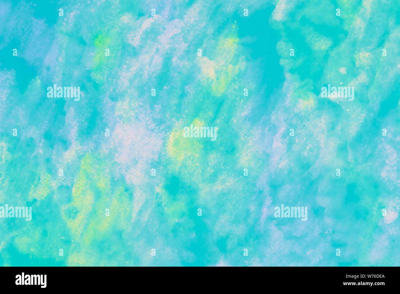 Abstract turquoise pattern with paint stains. Colorful background of ...