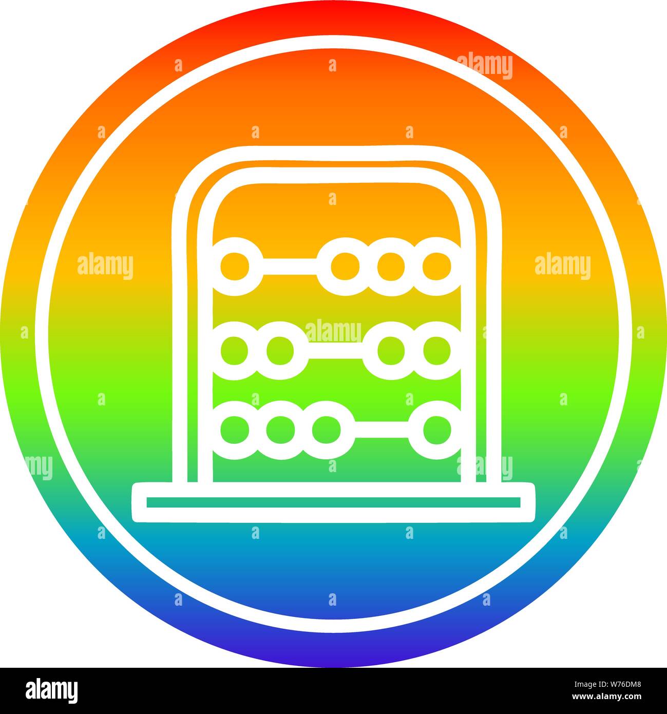 traditional abacus circular icon with rainbow gradient finish Stock Vector Image & Art - Alamy