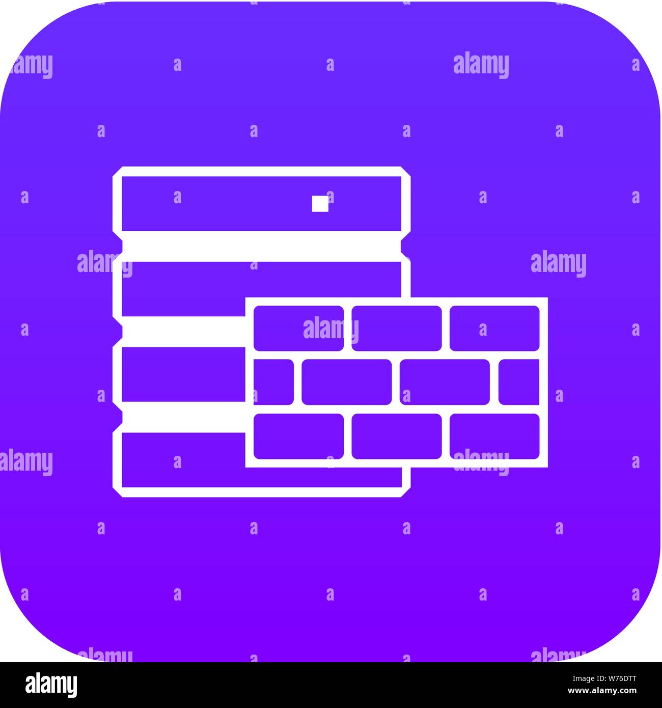 Database and brick wall icon digital purple Stock Vector Image & Art ...