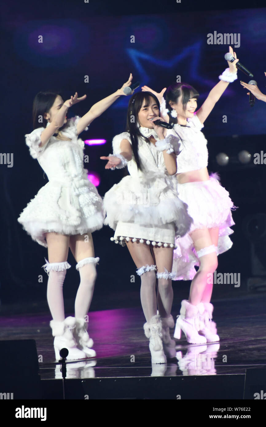Members of Chinese girl group SNH48 perform at the 11th Migu Music ...