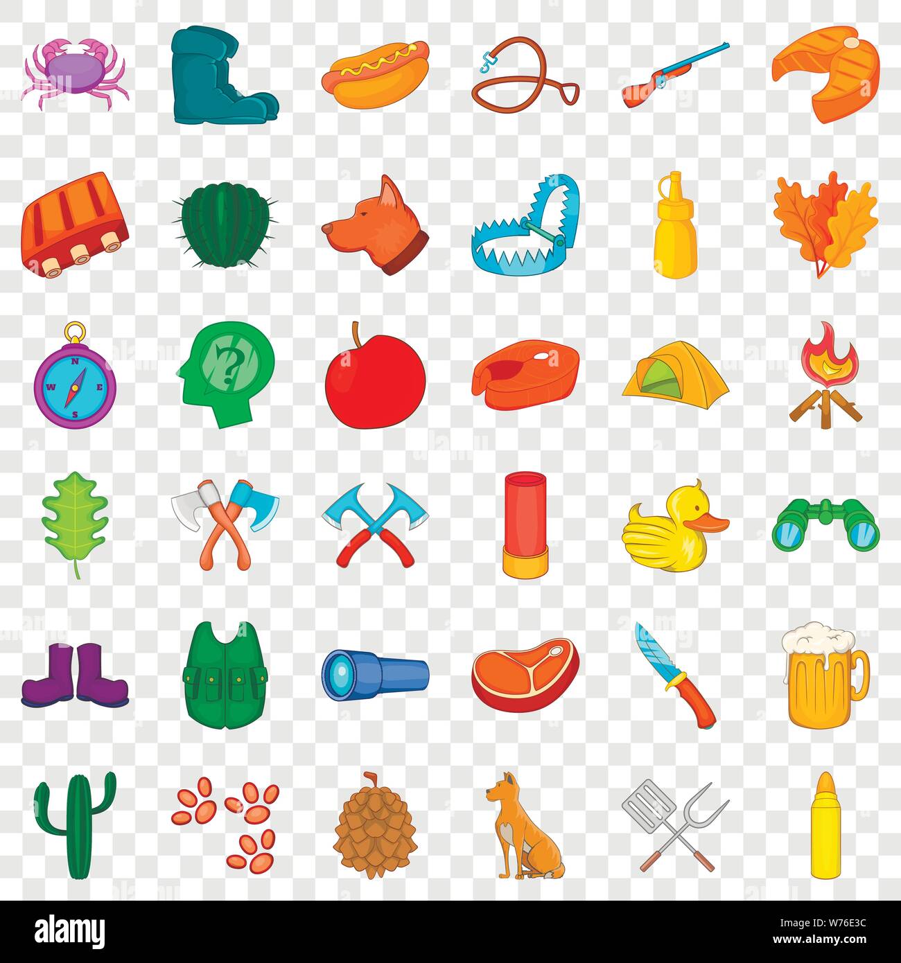 Hunting icons set, cartoon style Stock Vector Image & Art - Alamy