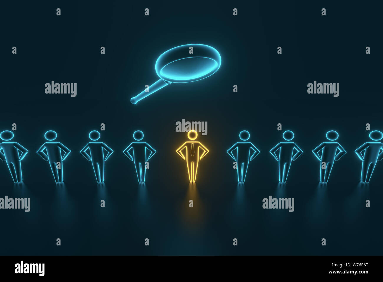 3d human magnifying glass hi-res stock photography and images - Alamy