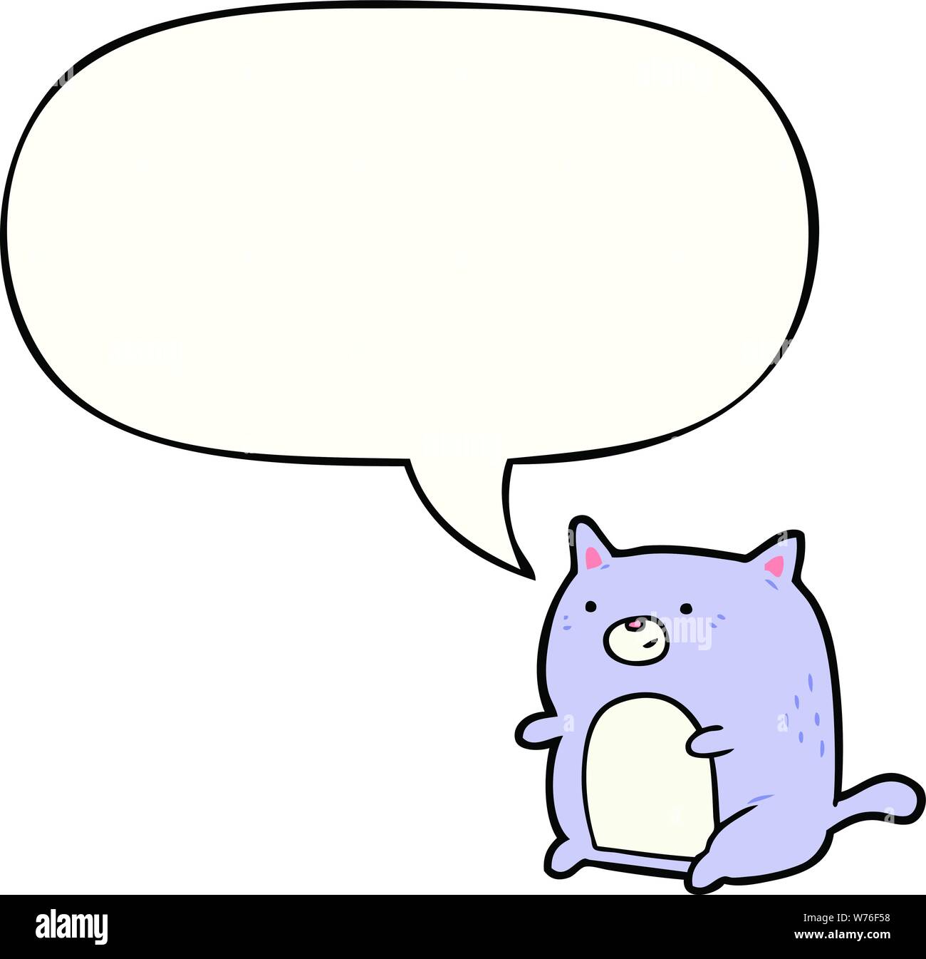 cartoon cat with speech bubble Stock Vector Image & Art - Alamy