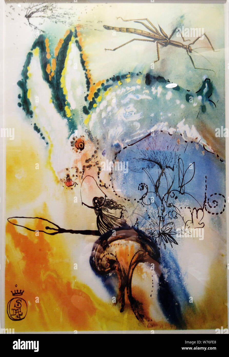 Alice In Wonderland Paintings By Salvador Dali