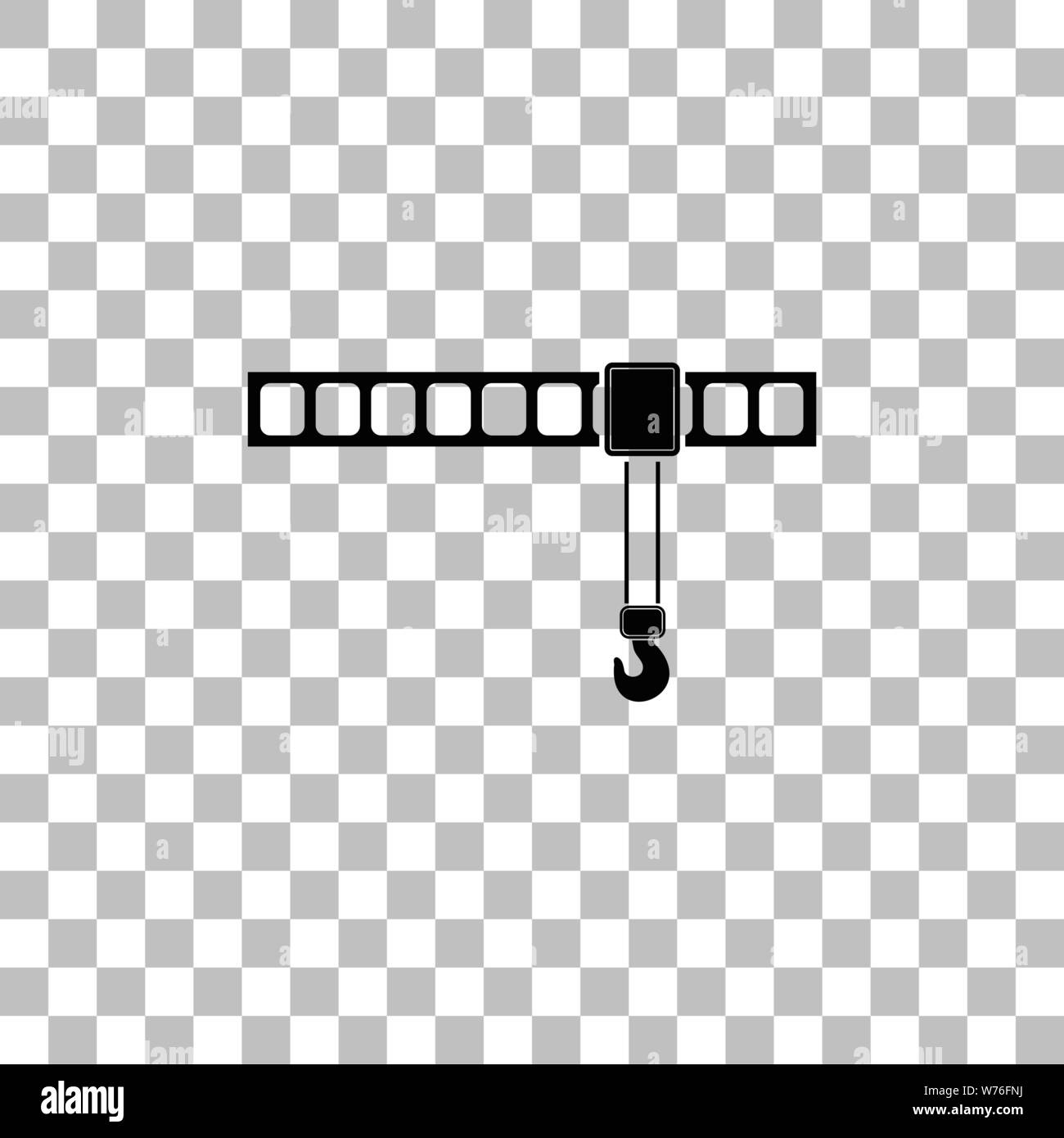 Crane. Black flat icon on a transparent background. Pictogram for your ...