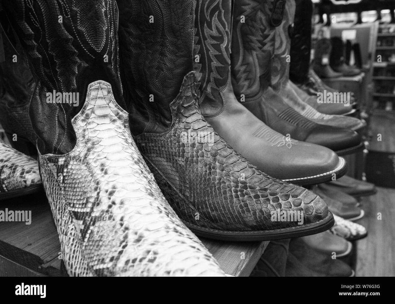 Western boots Black and White Stock Photos & Images - Alamy