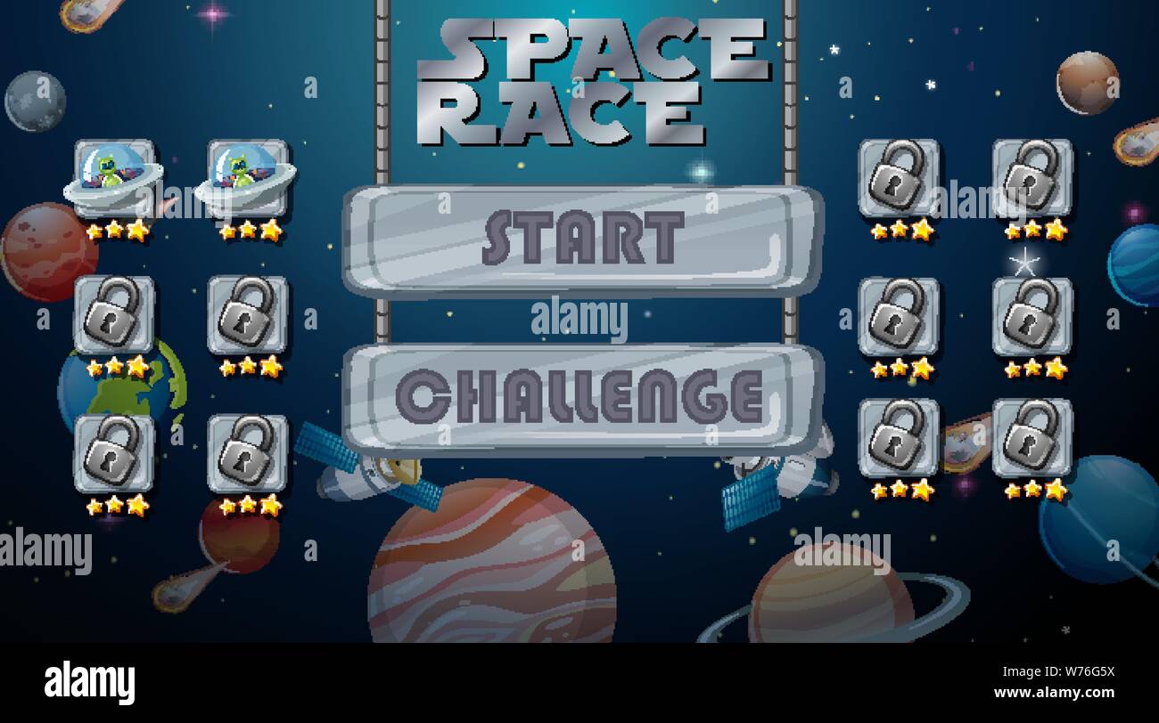 Space race game background illustration Stock Vector Image & Art - Alamy