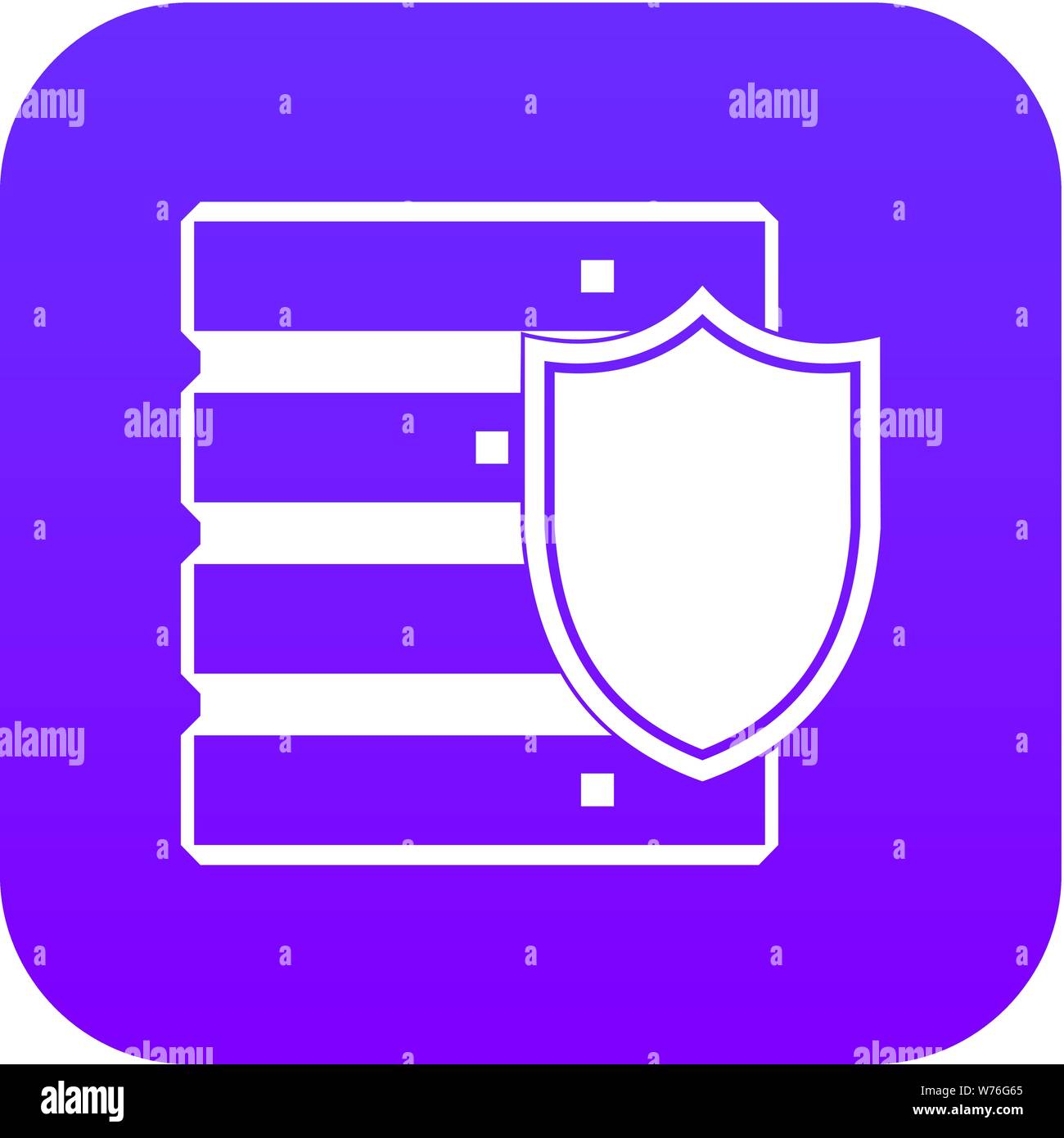 Database with shield icon digital purple Stock Vector Image & Art - Alamy