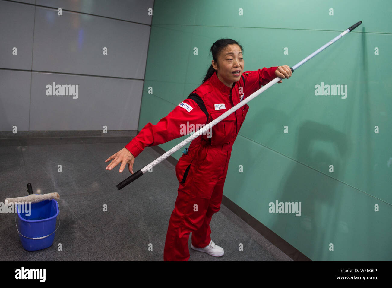 Japanese cleaning worker Haruko Niitsu shares her work experience in a ...