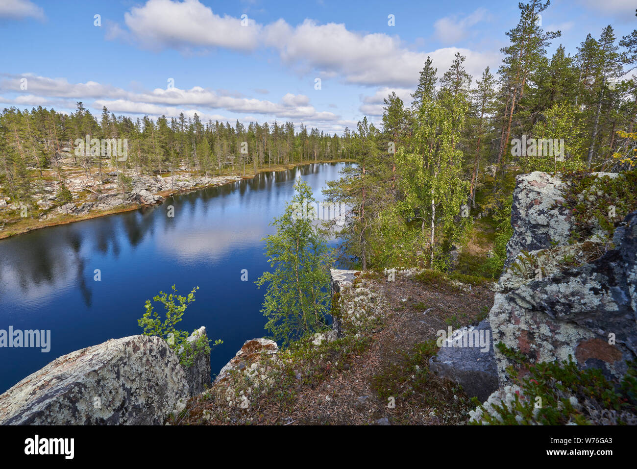 Lake in Kittilä, Lapland, Finland Stock Photo - Alamy