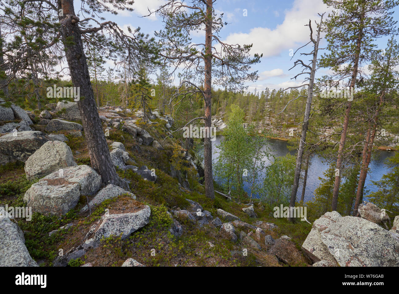 Lake in Kittilä, Lapland, Finland Stock Photo - Alamy