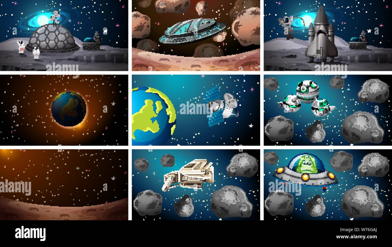 Various scenes Stock Vector Images - Alamy