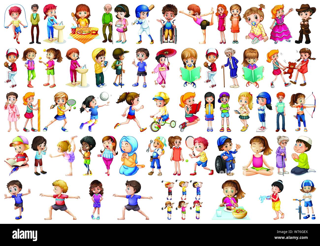 Set of different people illustration Stock Vector Image & Art - Alamy