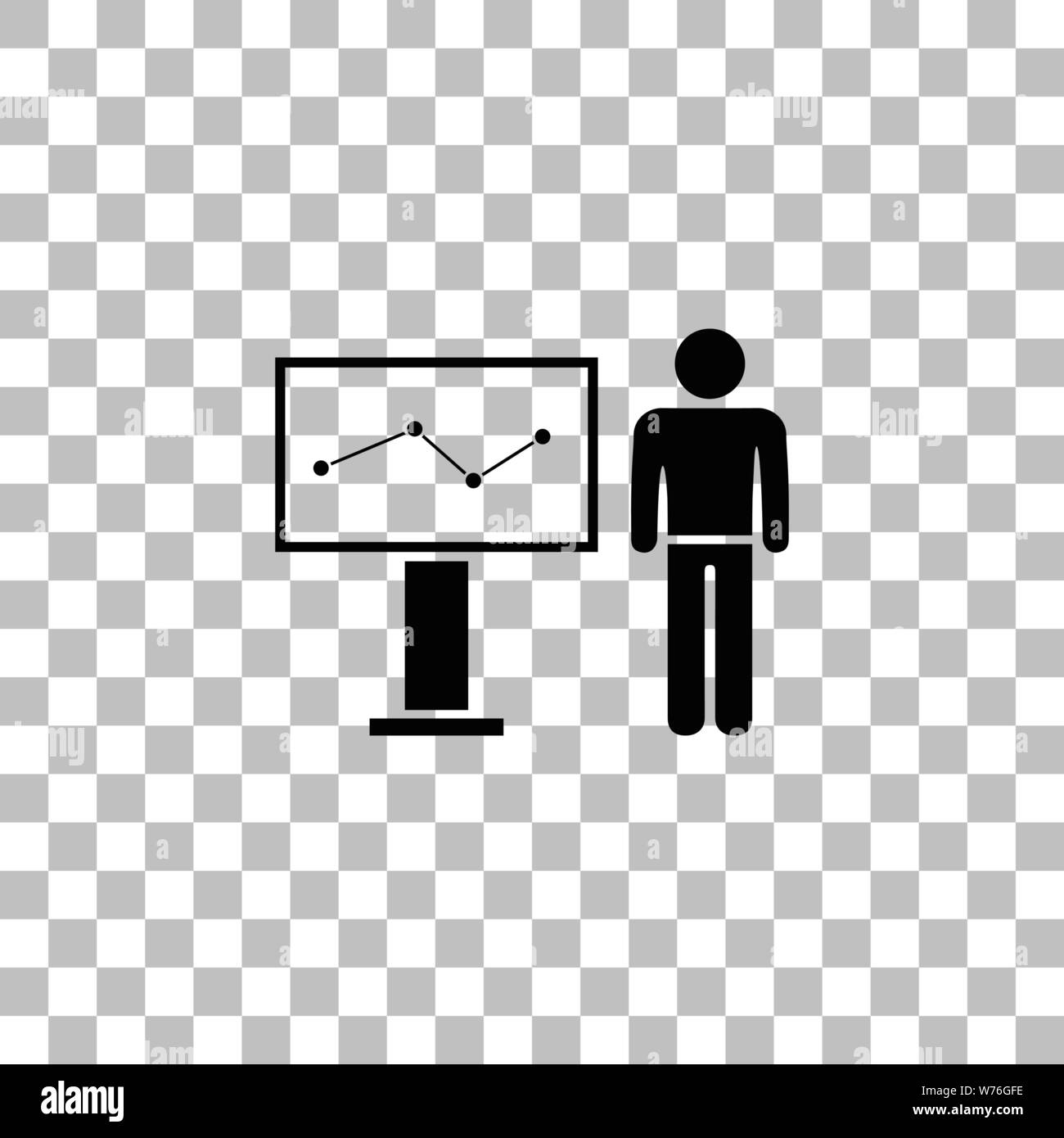 Training. Black flat icon on a transparent background. Pictogram for ...