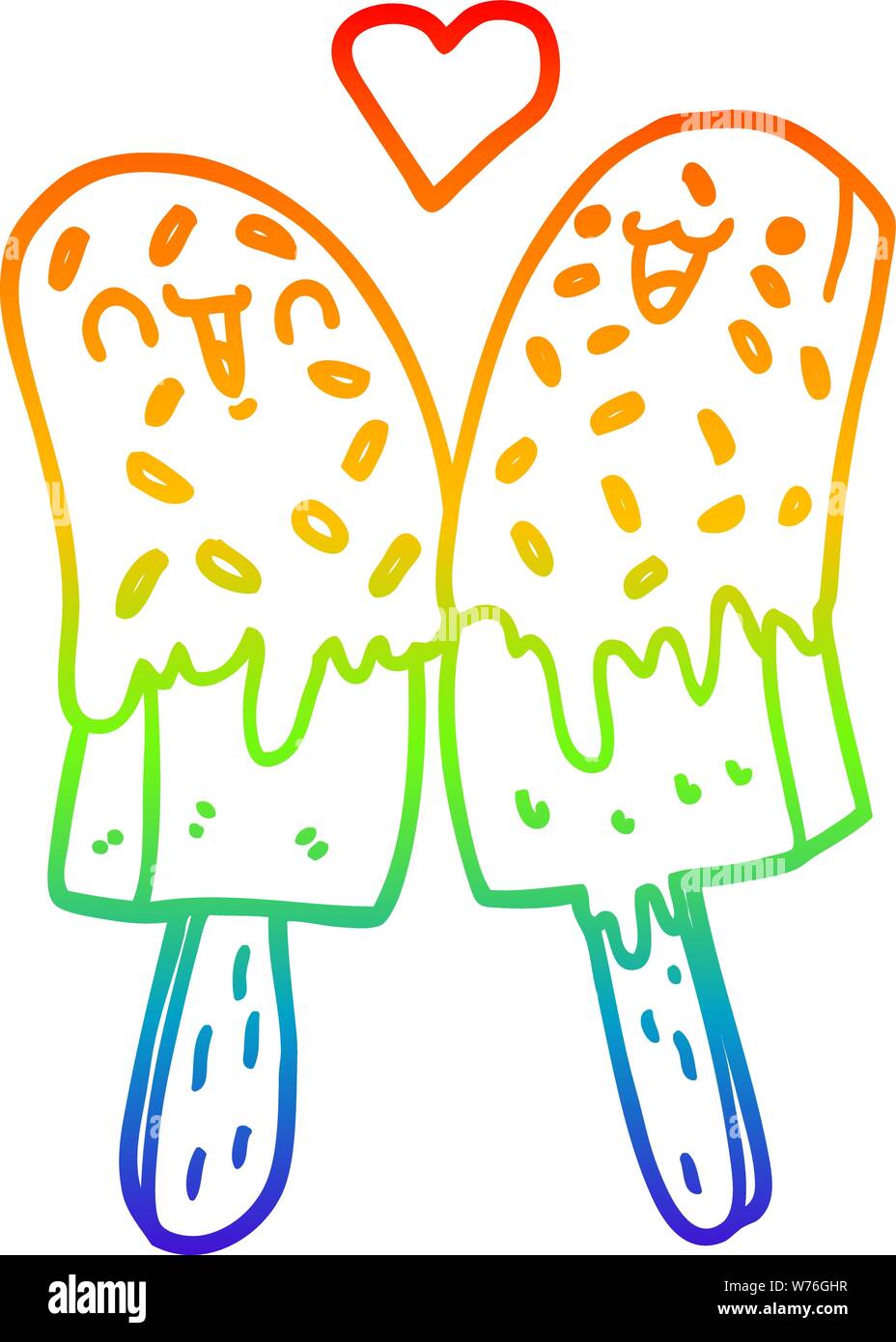 Ice lollies illustration Stock Vector Images - Alamy