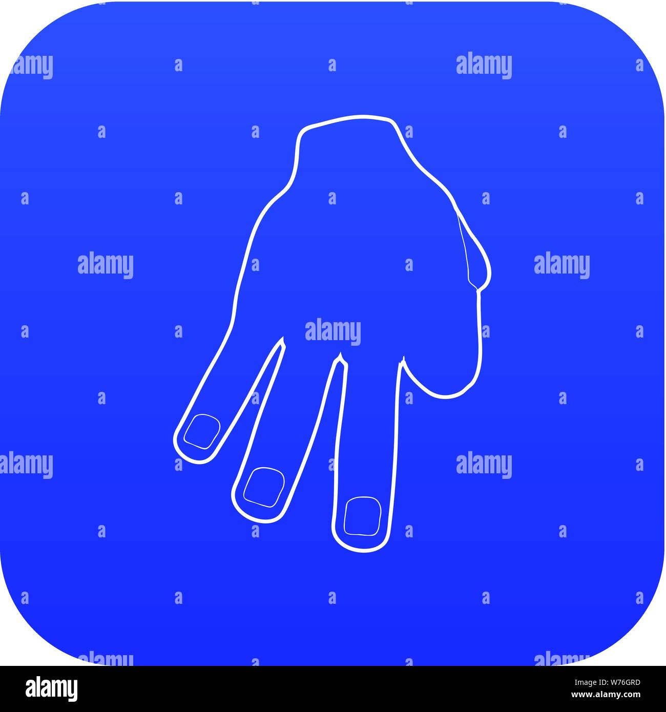 Three fingers gesture line Stock Vector Images - Alamy