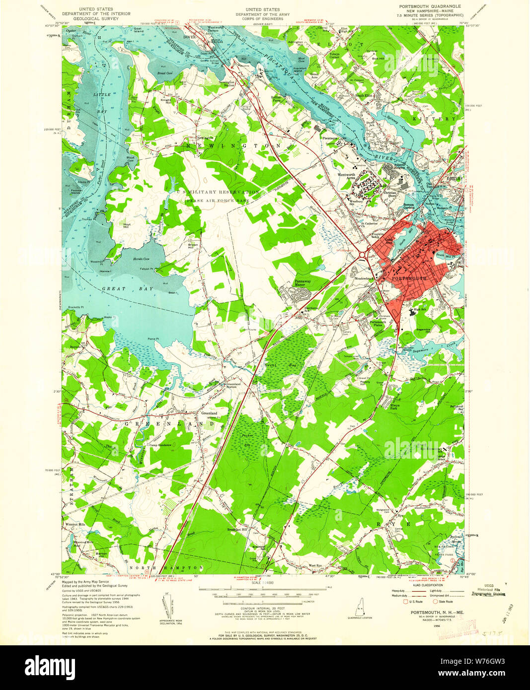 Portsmouth new hampshire map hi-res stock photography and images - Alamy
