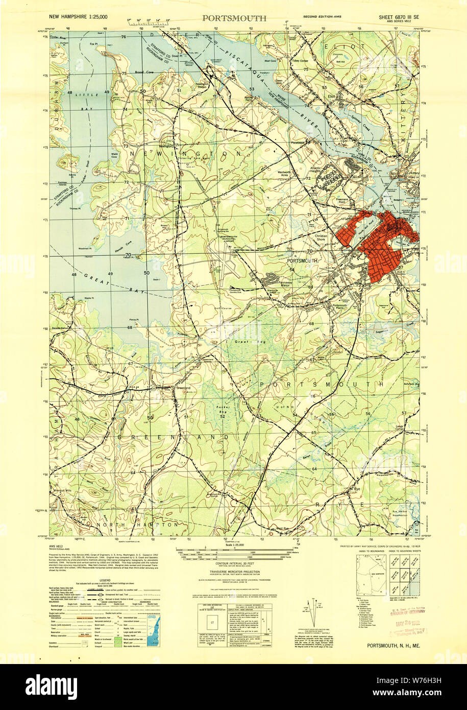 Portsmouth new hampshire map hi-res stock photography and images - Alamy