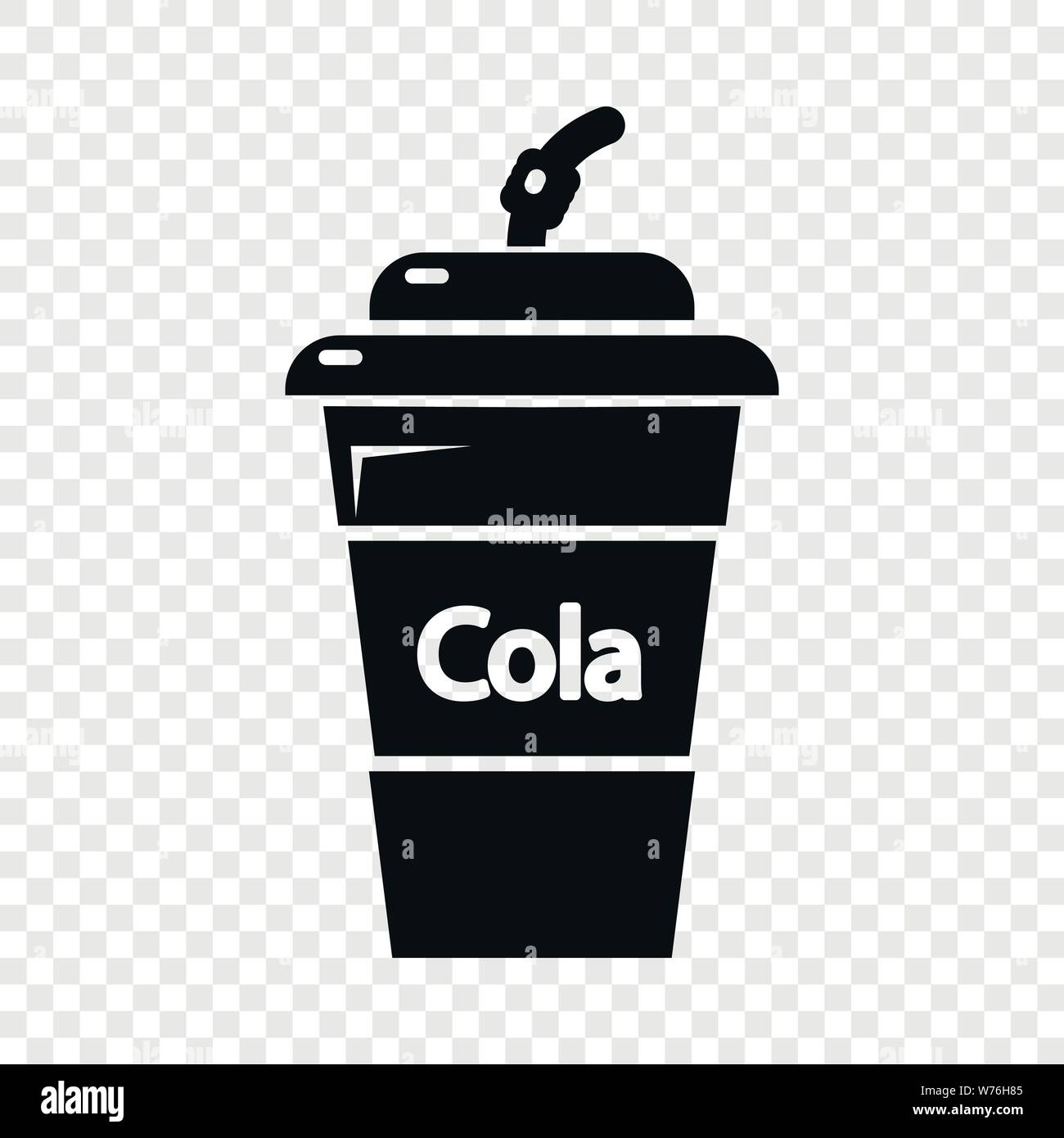 Cola plastic glass icon, simple black style Stock Vector Image & Art ...