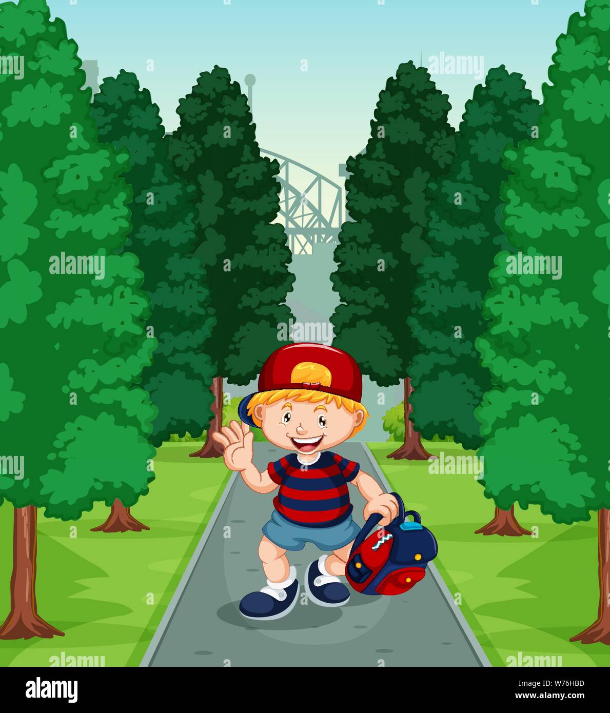 Walking pathway Stock Vector Images - Alamy