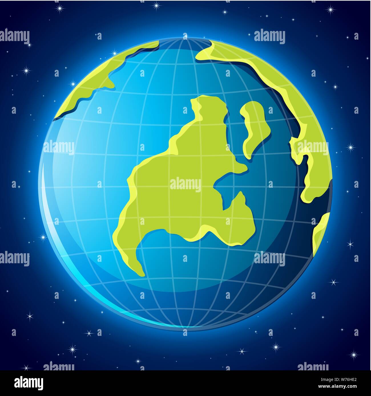 Earth in space scene illustration Stock Vector Image & Art - Alamy