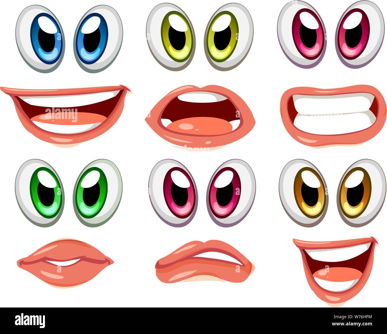 Faces with different eye colors illustration Stock Vector Image & Art ...