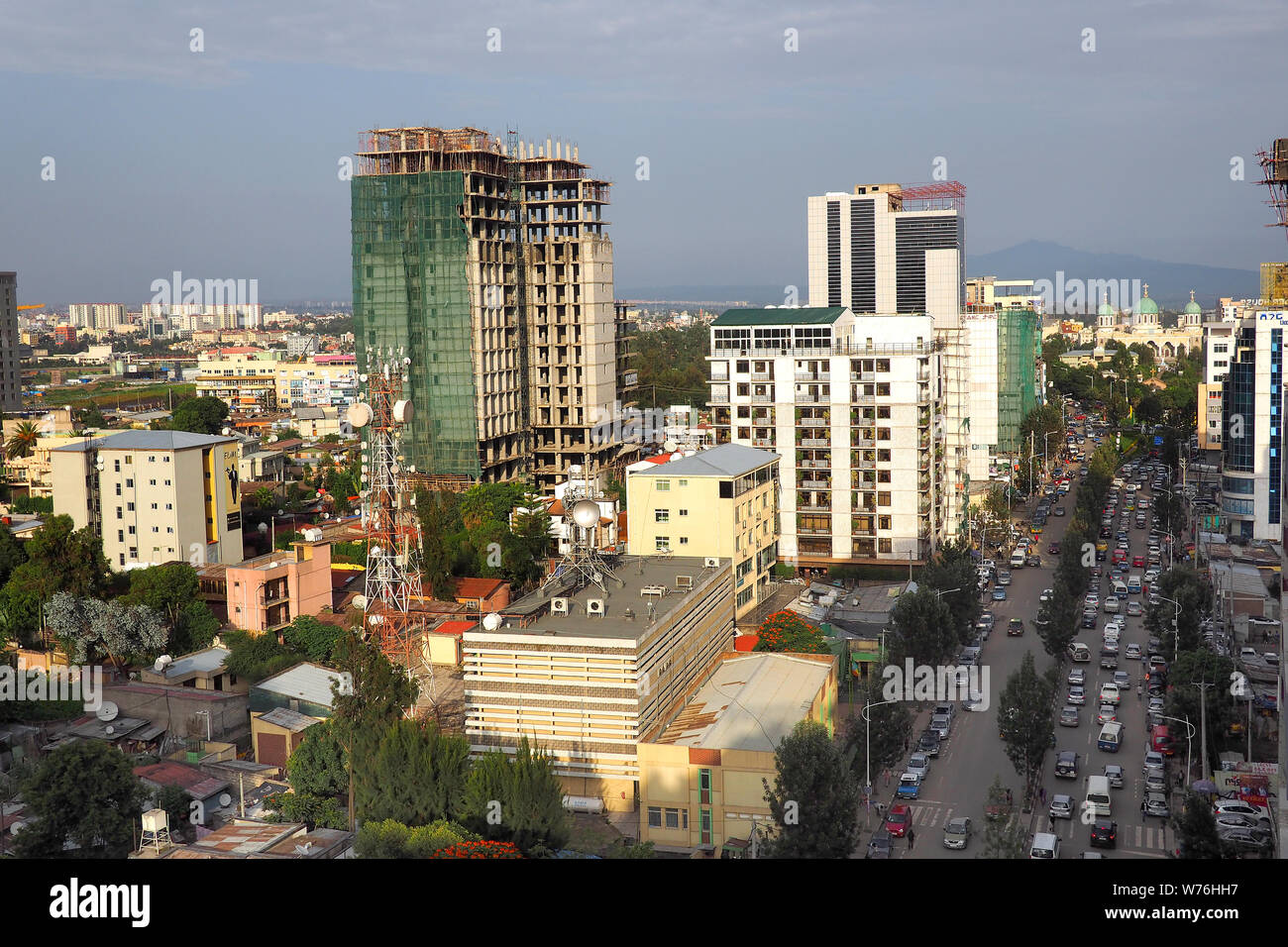 Addis Ababa, Ethiopia, 18 July 2019 : The vast city of Addis Ababa ...