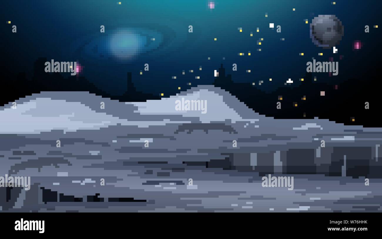 Isolated mars space scene illustration Stock Vector Image & Art - Alamy