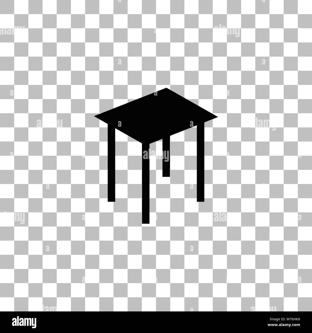 Stool. Black flat icon on a transparent background. Pictogram for your ...