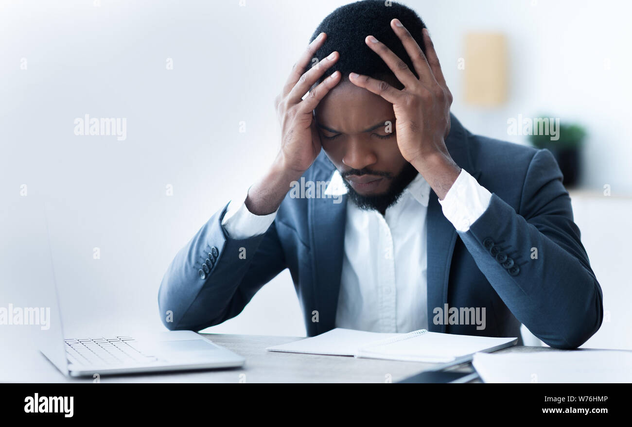 Upset young man after failure hi-res stock photography and images - Alamy