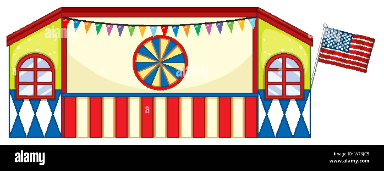 Stage design at fun fair illustration Stock Vector Image & Art - Alamy