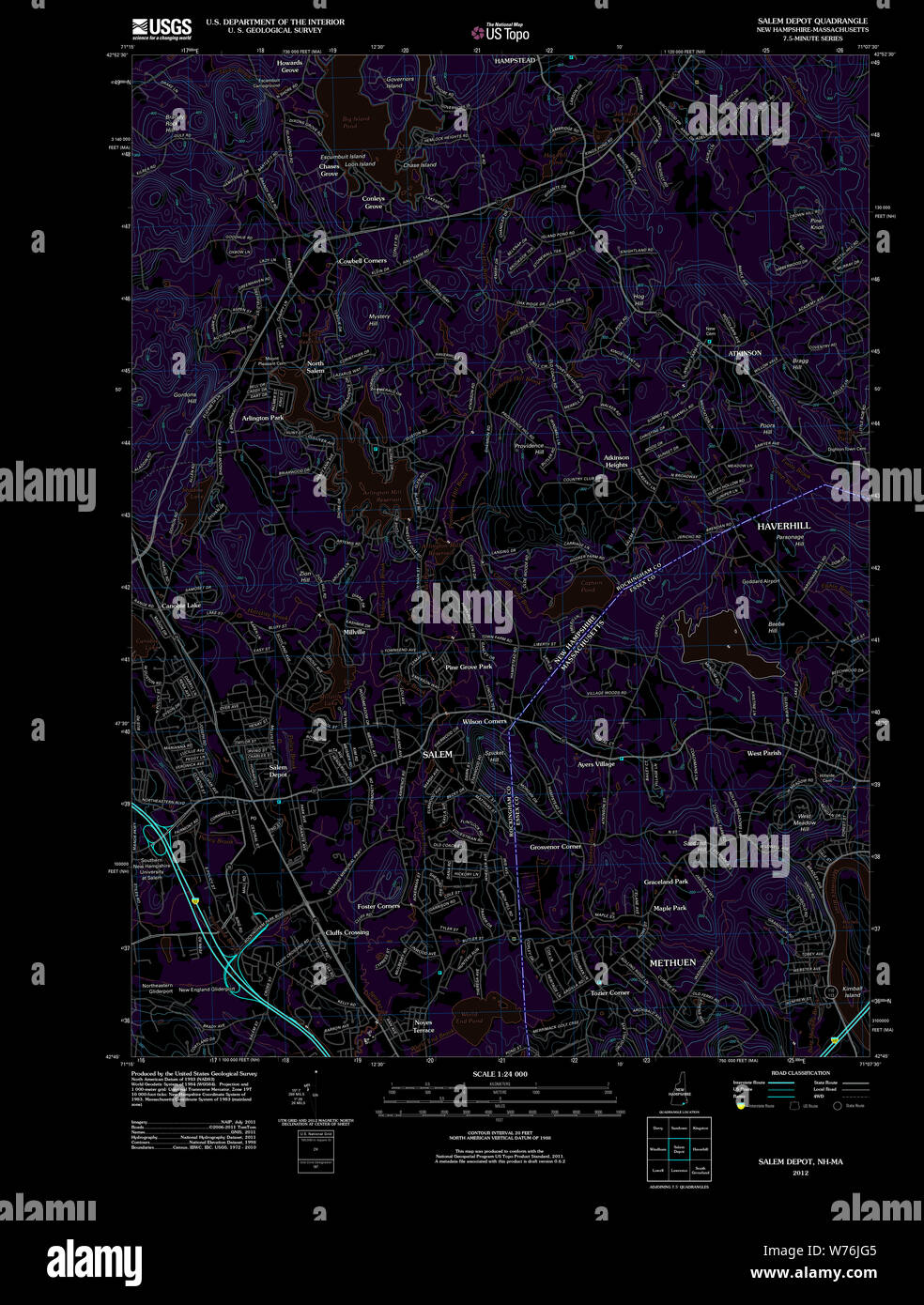 Salem new hampshire map hi-res stock photography and images - Alamy