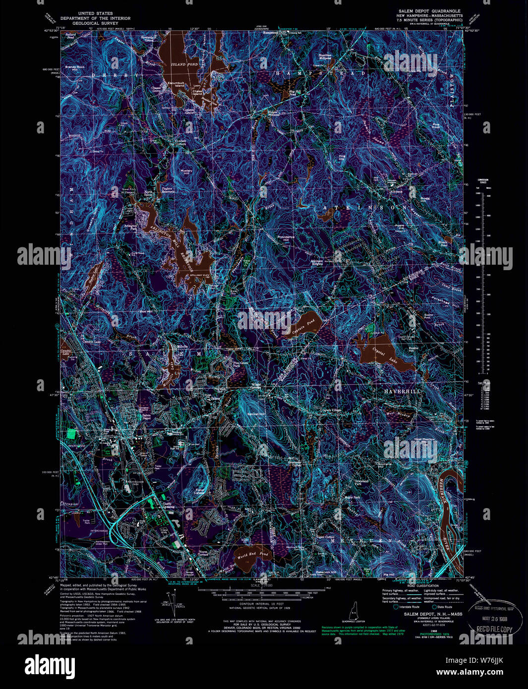 Salem new hampshire map hi-res stock photography and images - Alamy